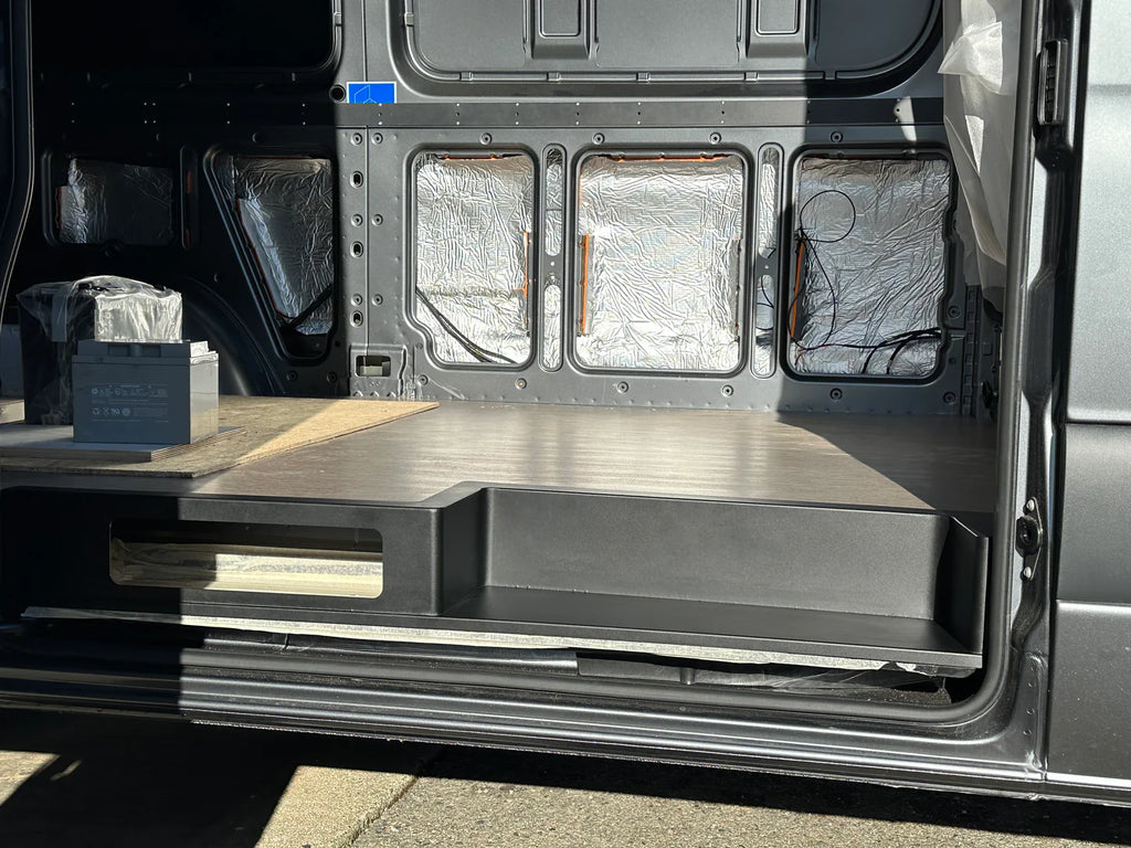 2008+ Sprinter Sliding Door Storage Step – Alpine Van Works, LLC