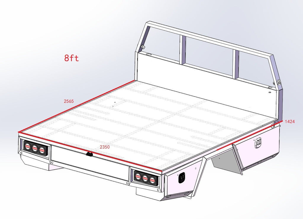 8' Super Duty Flatbed Tray – Alpine Van Works, LLC