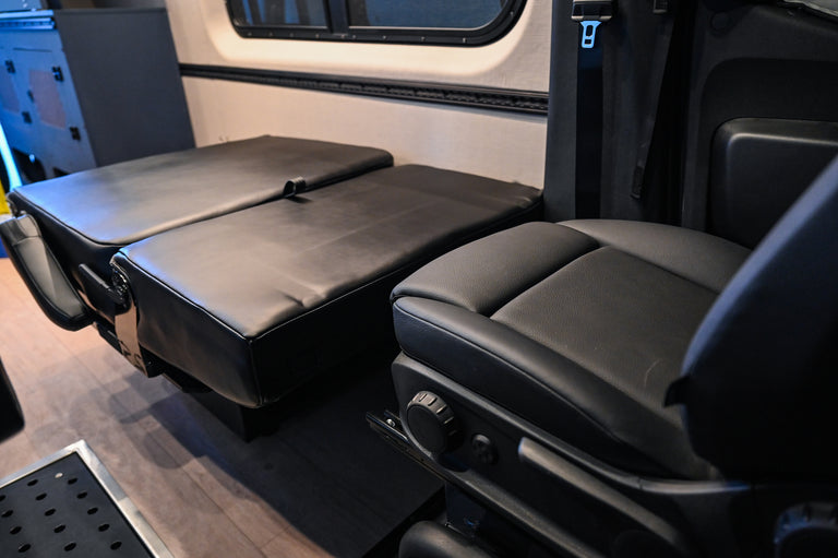 Dual-Fold Double Bench-To-Bed Seat – Alpine Van Works, LLC