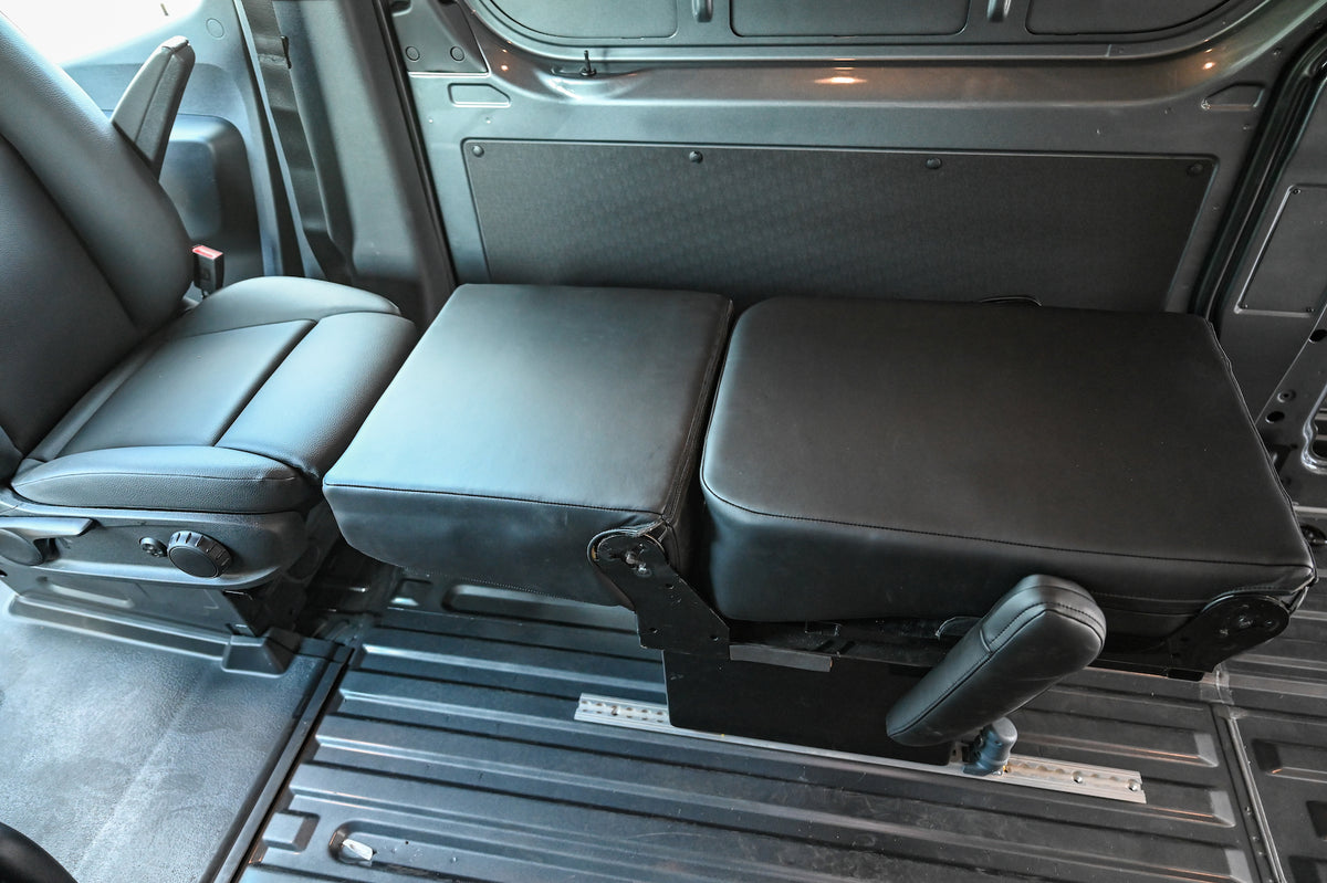 Dual-Fold Single Bench-To-Bed Seat – Alpine Van Works, LLC