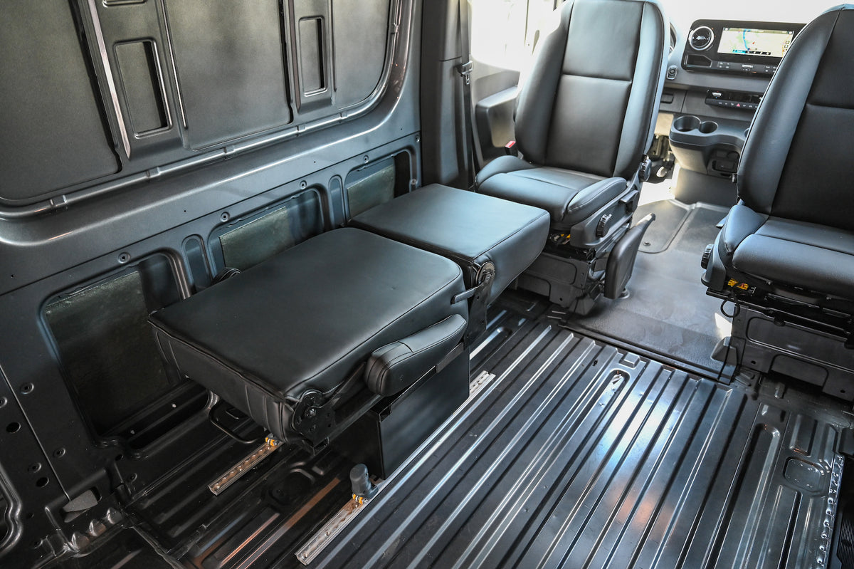 Dual-Fold Single Bench-To-Bed Seat – Alpine Van Works, LLC
