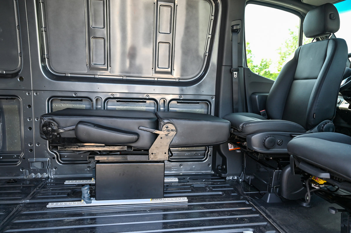 Dual-Fold Single Bench-To-Bed Seat – Alpine Van Works, LLC
