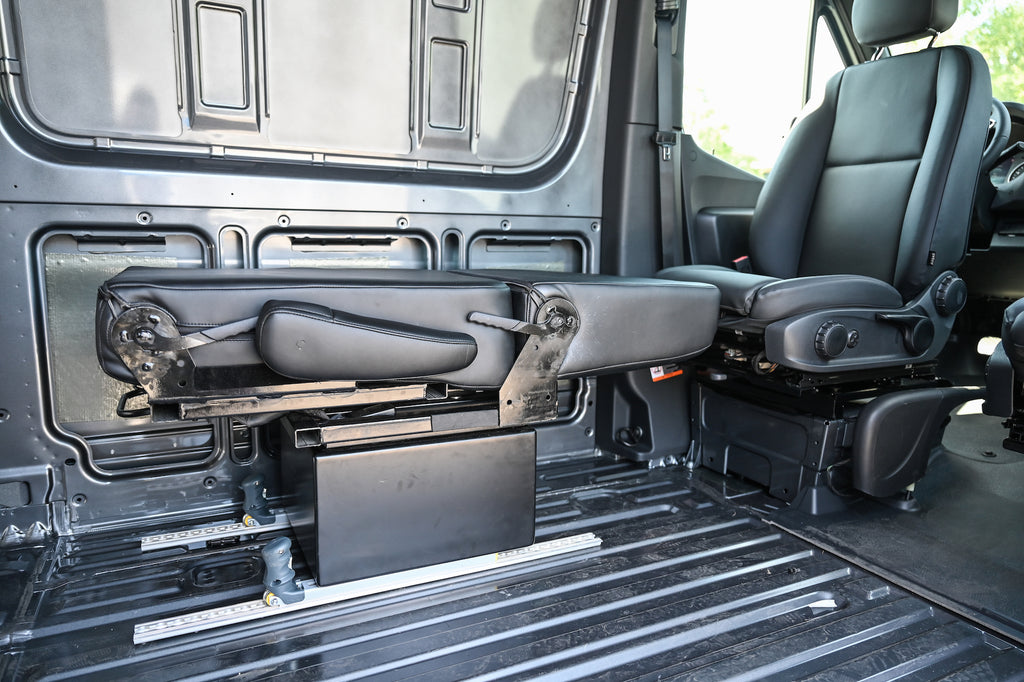 Dual-Fold Single Bench-To-Bed Seat – Alpine Van Works, LLC